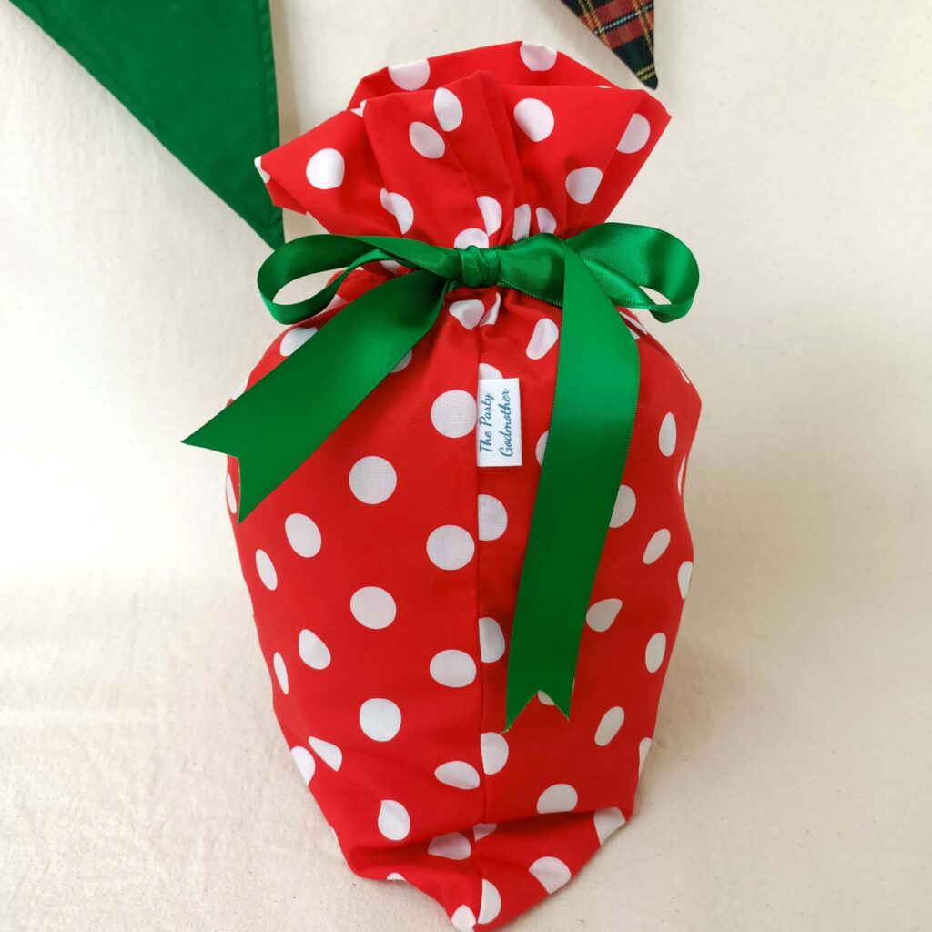 Spotty Ruffle Reusable Gift Bags - The Party Godmother